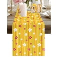 Burlap Table Runner 36 Inches Long, Watercolor Japanese Cherry Blossoms ...