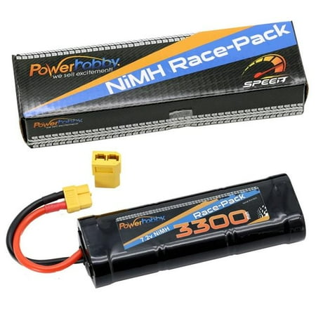 Power Hobby PHBPH1503 7.2V 6-Cell 3300mAh NiMH Flat Battery Pack with ...