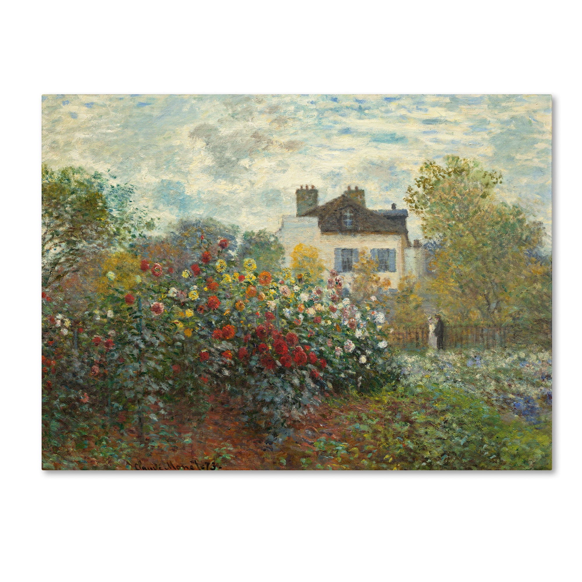 Trademark Fine Art 24x32 Landscape Canvas Wall Art 'The Artist's Garden ...