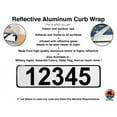 Curb-N-Sign® Customized Reflective Aluminum Curb Address Sticker Decal, Assorted Color Curb Wrap ...