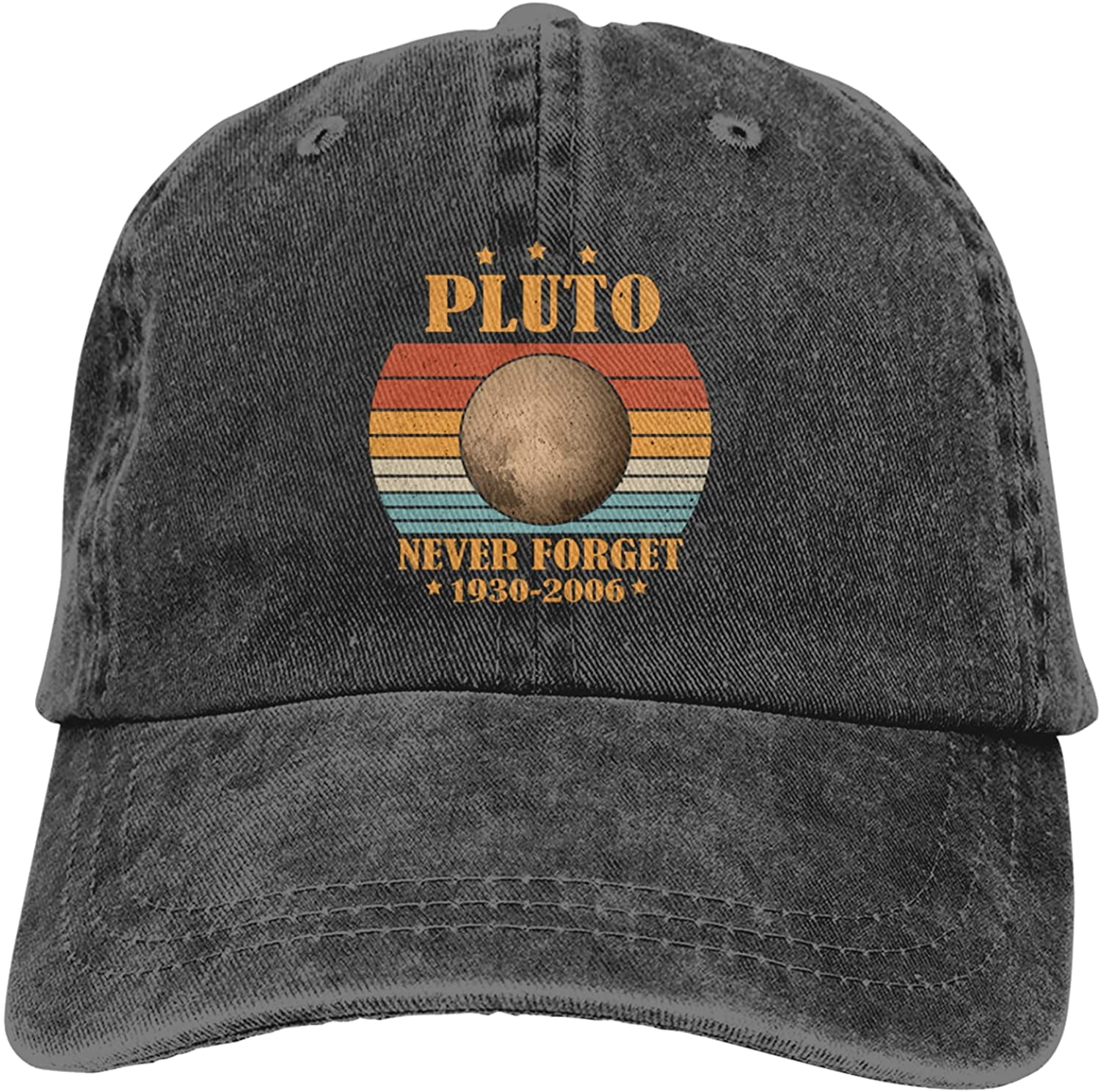 Pluto Never Forget Slogan Cowboy Hats Unisex Adjustable Baseball Caps ...
