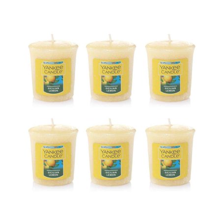 Yankee Candle Lot of 6 Sicilian Lemon Sampler Votive Candles | Walmart ...