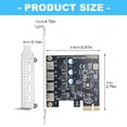 PCIE to 4 Port Type C Expansion Card Internal Converter PCIE Expansion ...