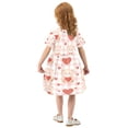 Girls Short Sleeve A-Line Dress Cute Bear Pattern Play Dress Sizes 2T ...