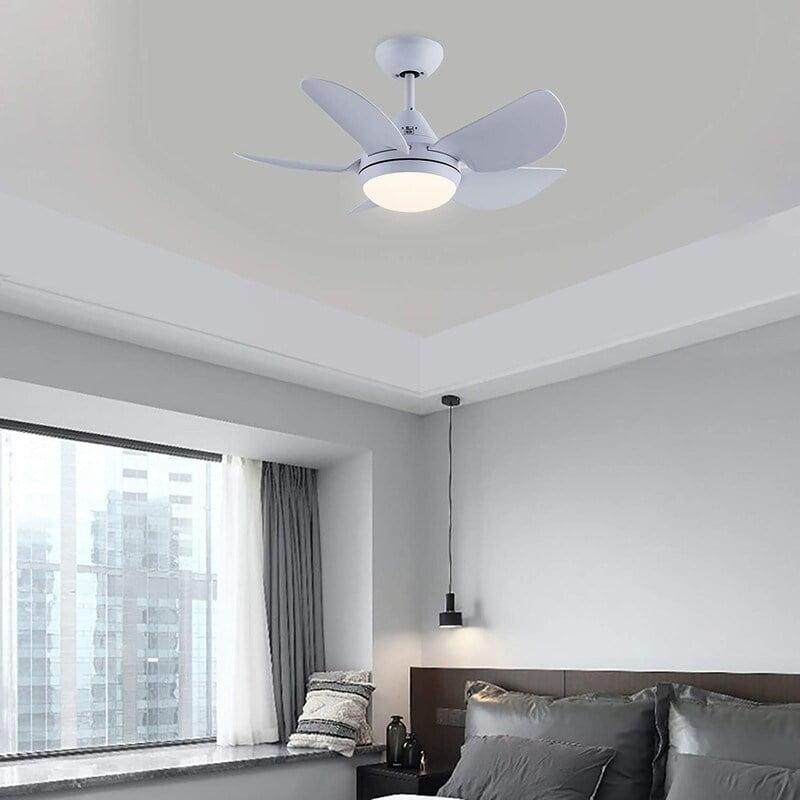 30 Inch Ceiling Fan with Lights Remote Control, 5 Blades, Modern ...
