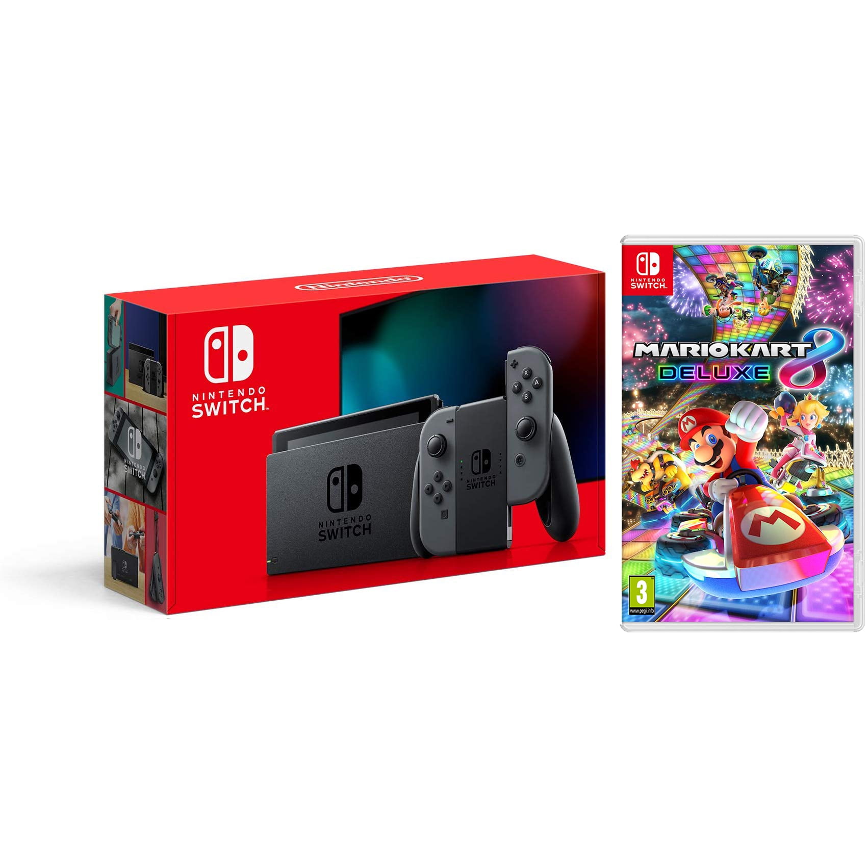 New Nintendo Switch 32gb Console Gray Joy Con New Version With