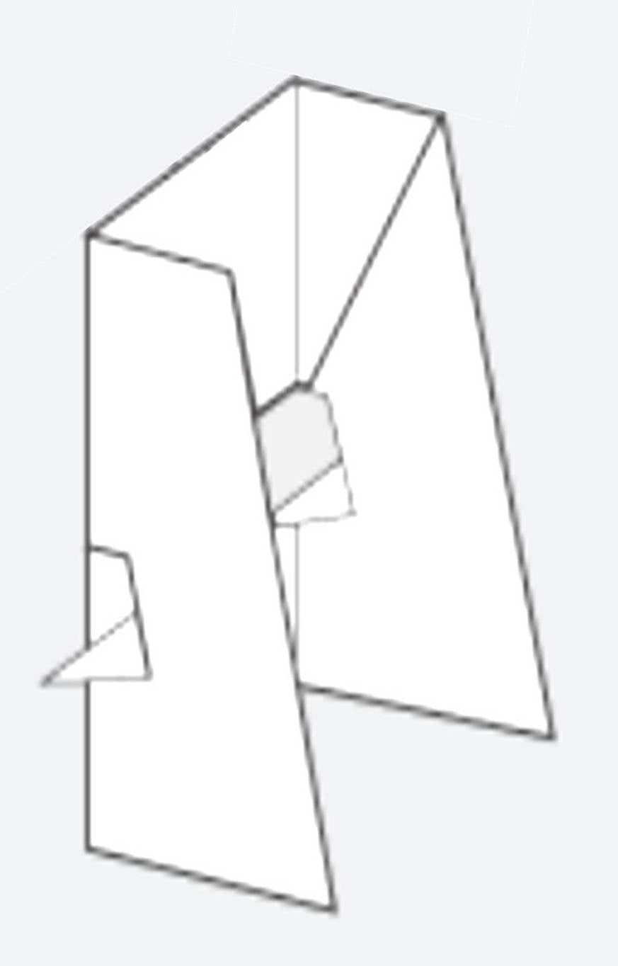 Double-Wing Easel, 9" Tall x 2-1/2 Wide, White Text Board: 36 pt - PK ...