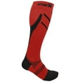 CSX Compression Socks, Sport Recovery Style, 15-20 mmHg, Black on Red ...