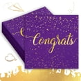 80 Pack 2026 Graduation Cocktail Napkin Gold Foil Congrats Disposable ...