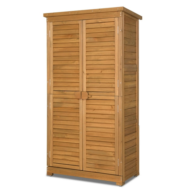 Ktaxon 63'' Large Outdoor Ready-Made Wooden Garden Storage Shed w ...