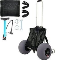 PoolSense Beach Wagon with Big Wheels for Sand, Collapsible Heavy Duty ...