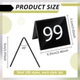 Acrylic Table Card Rectangle with Number 1 -100 Black 62.5x51x50mm ...