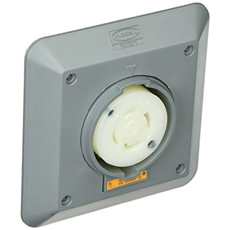 Hubbell HBL2710SR2 Locking Safety Shroud Receptacle, L14-30R, 2 Gang ...