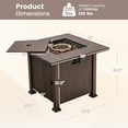 Costway 32'' Patio Square Fire Pit Table 50,000 BTU Propane Gas Table ...