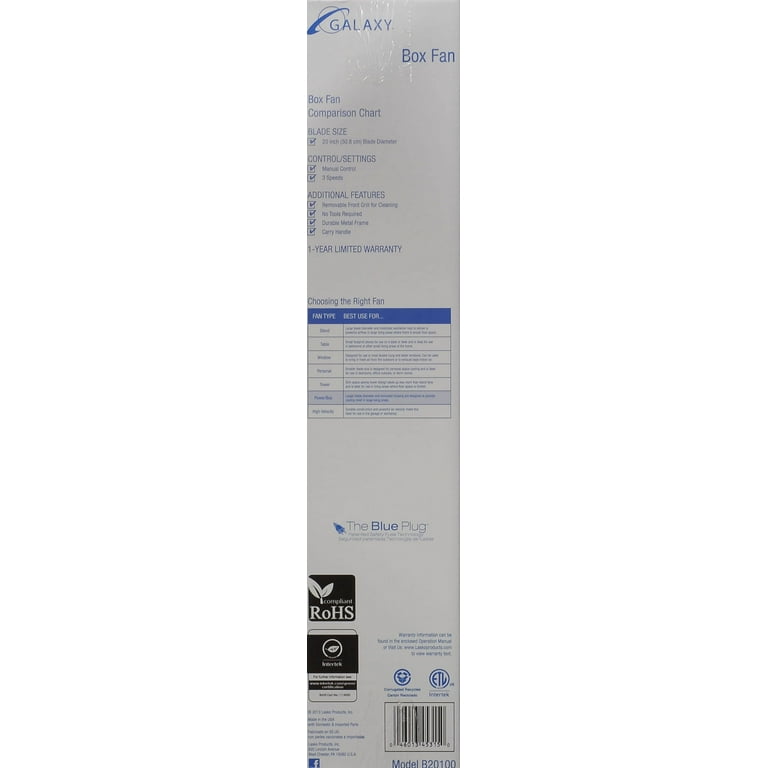 Galaxy Box Fan Walmart