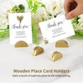 50 Pcs Gold Table Number Stands, Small Wooden Card Holders, Elegant ...