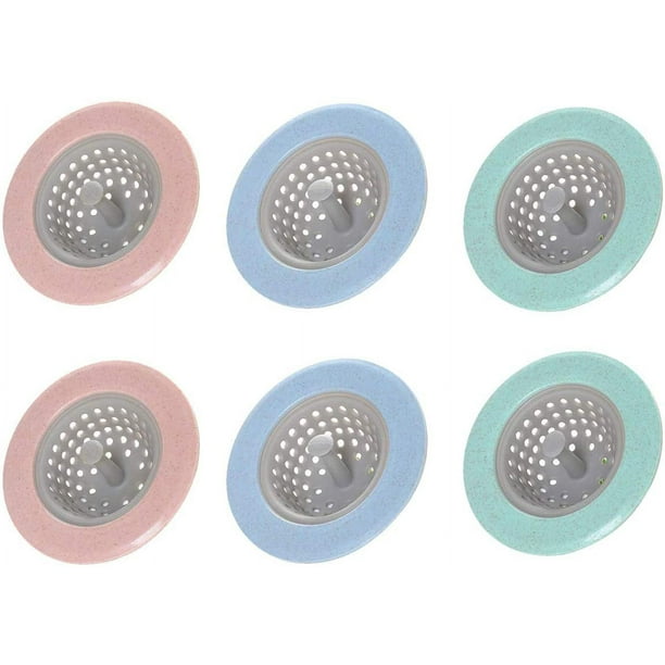 6 Pieces Silicone Drain Filters, Drain Strainer Kitchen Sink Strainer ...