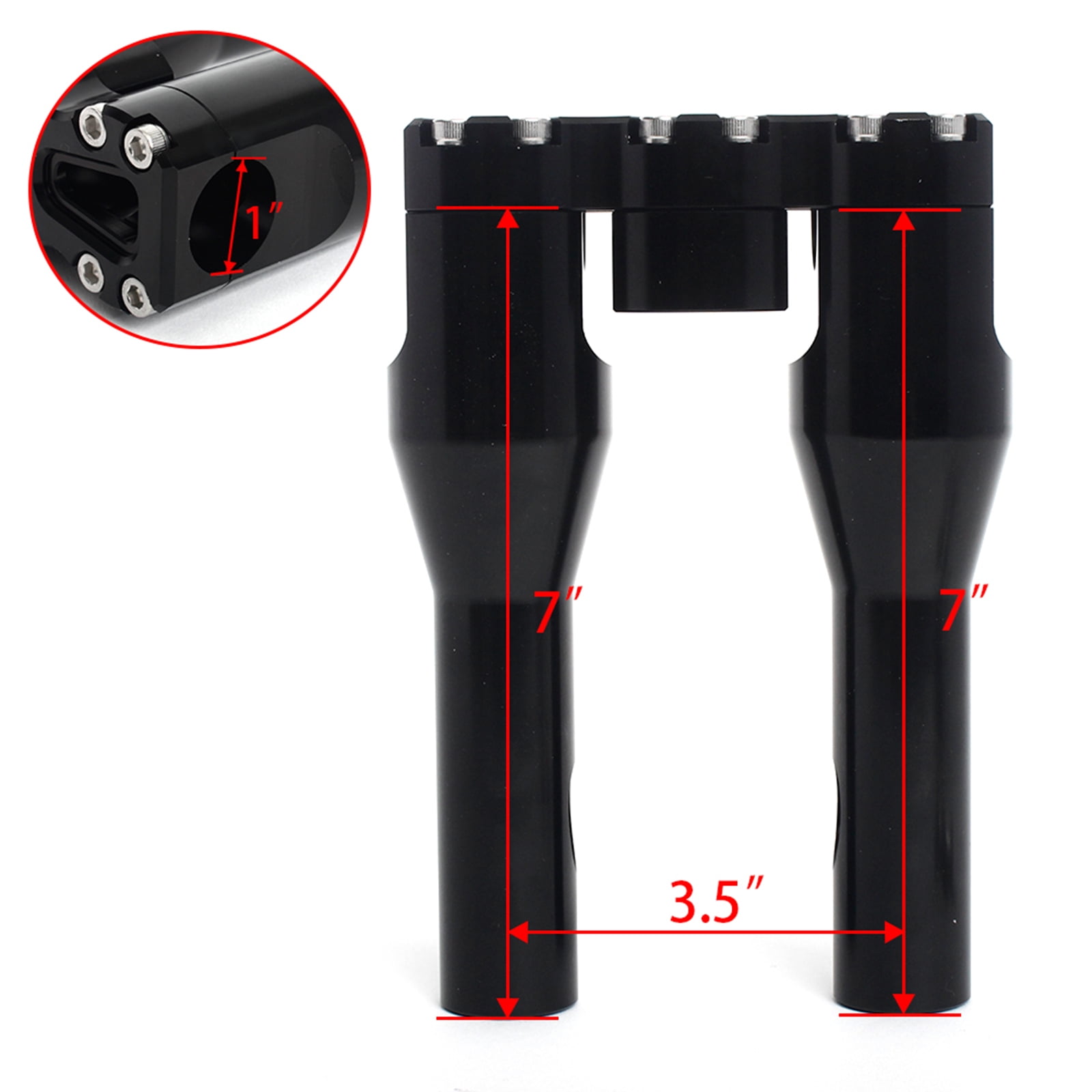 1" Handlebar Risers 7" 8" Club Style for Harley Riser S Dyna Street Bob ...