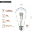Better Homes & Gardens Dimmable 6.5W ST19 Soft White LED Bulb, 500 ...