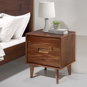 Annabelle One Drawer Open Storage Walnut Nightstand by Chateau Lyon ...