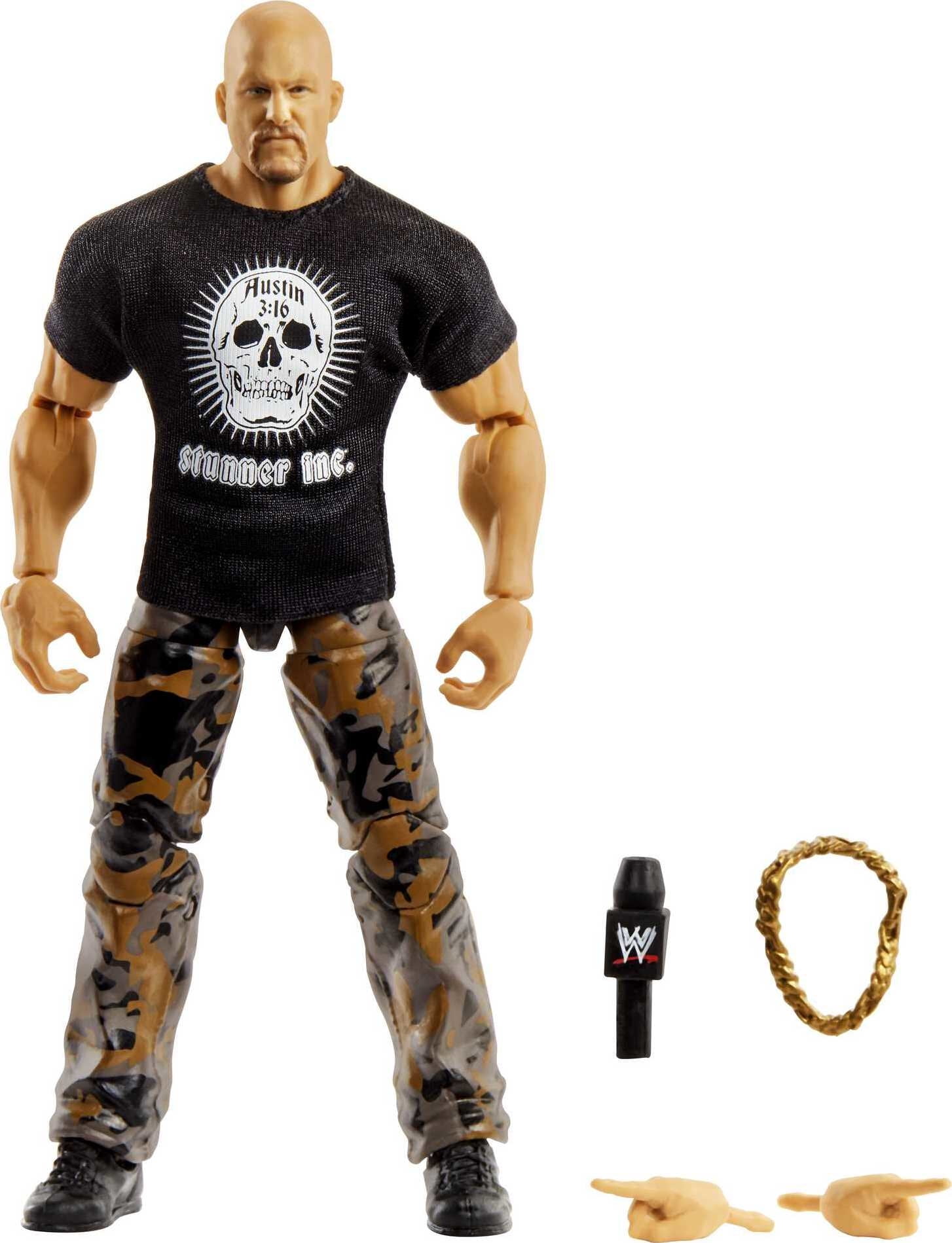 WWE Action Figures, WWE Elite Stone Cold Steve Austin, Ruthless ...