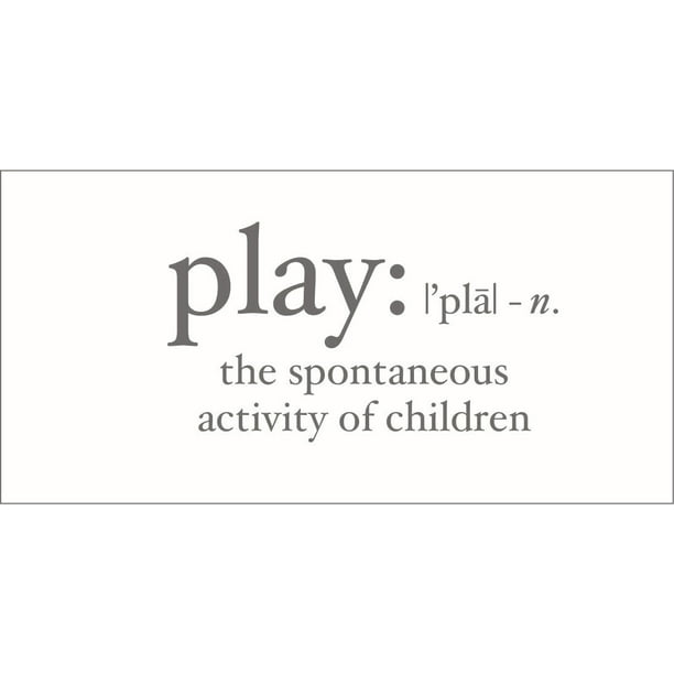 Play Definition Vinyl Decal - Medium - Clay - Walmart.com