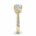 2.20ct Round Cut Lab Grown Diamond Engagement Ring Three Stone Side ...