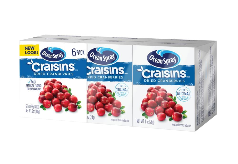 Ocean Spray Craisins Dried Cranberries - 6ct/6oz – BrickSeek