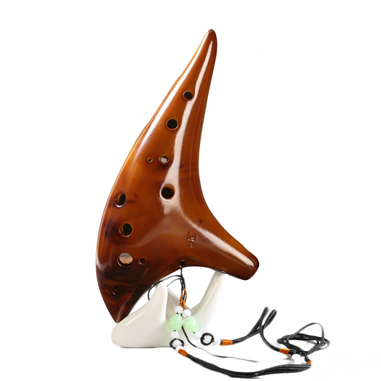 12 Hole Alto Tone C Ocarina Ceramic Musical Instruments with Hanging ...
