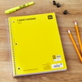 Pen+Gear Wide Rule 5 Subject Notebook, 8” x 10.5”, Yellow, 180 Sheets ...