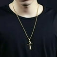 Mens Ancient Egyptian Ankh Cross Pendant Necklace Hip Hop Jewelry Chain ...