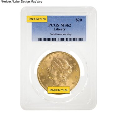 $20 Gold Double Eagle Liberty Head Type II - Almost Uncirculated AU (Random Year, 1866-1876 ...