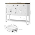 Homfa Rustic Farmhouse Console Table, Buffet Kitchen Storage, 2 Drawers ...