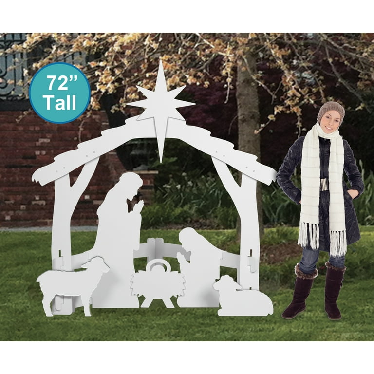 White Nativity Scene Large Outdoor Nativity Set Joseph's Studio