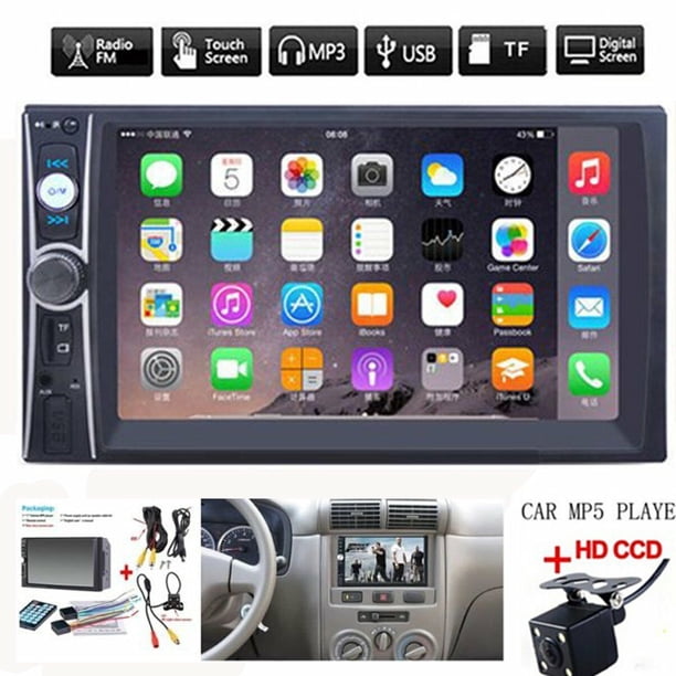 7" HD Car Automobile truck van Stereo Radio MP5 Player 2DIN 1080P Touch ...