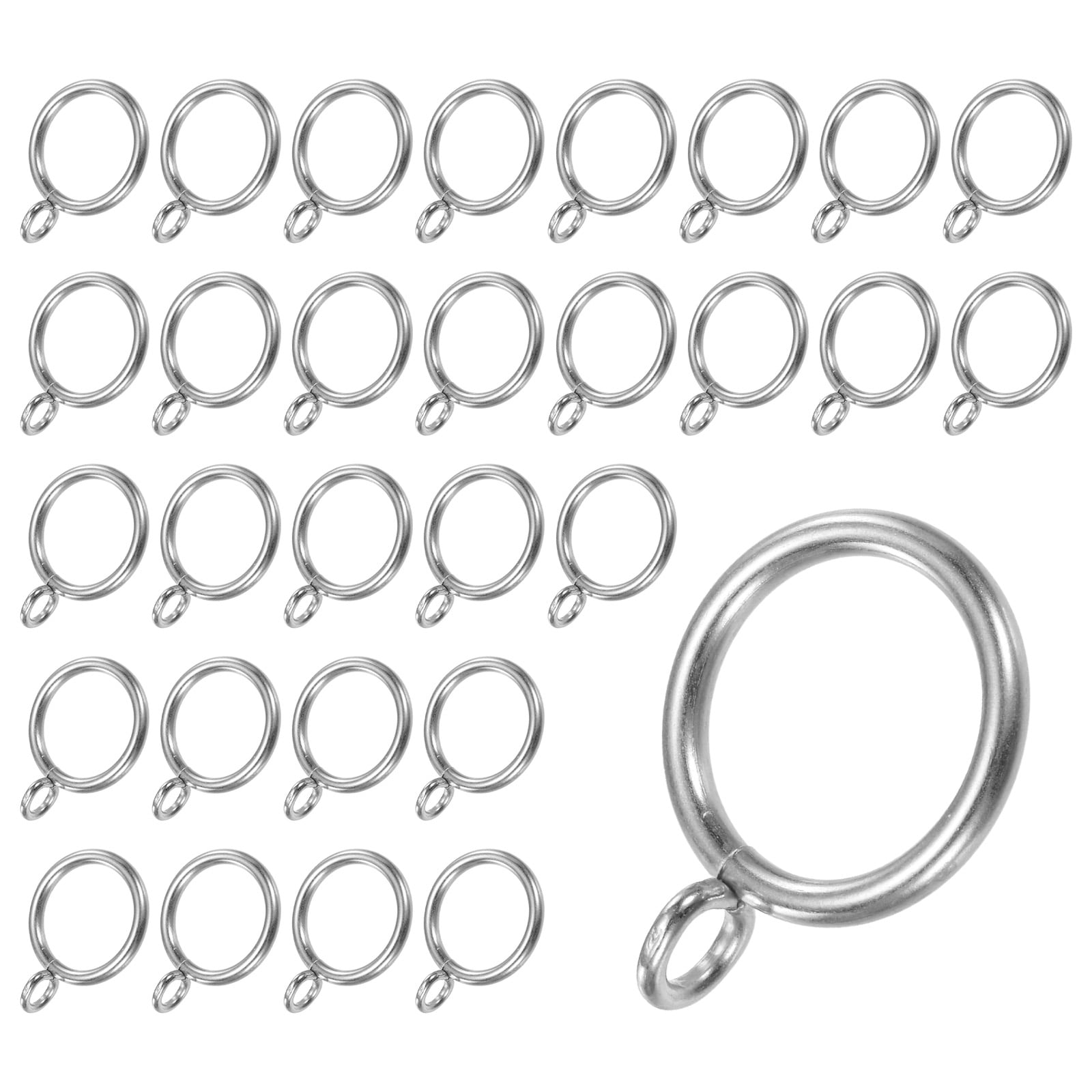 Click here for Uxcell 30-Pack Silver Curtain Rings With Eyelet  R... prices