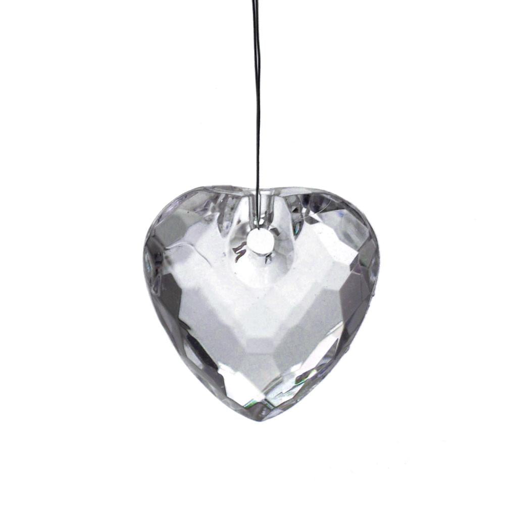 Clear Acrylic Hanging Crystals, Heart, 1-1/4-Inch, 50-Piece - Walmart.com
