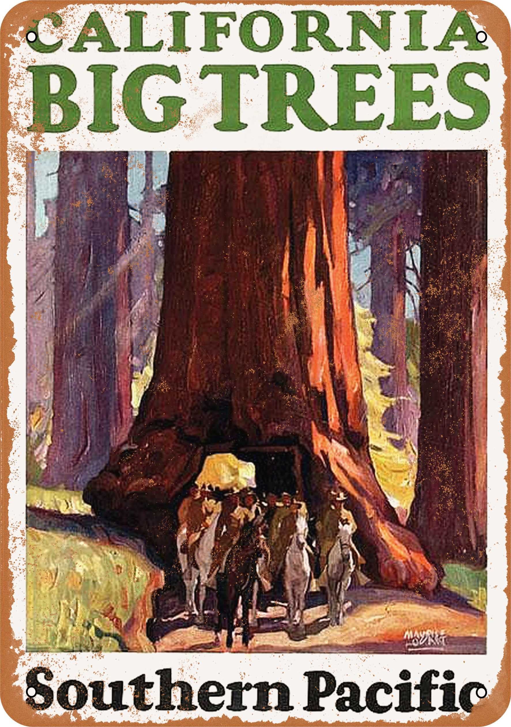 7 x 10 METAL SIGN - 1928 Southern Pacific Railroad to See California ...