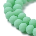 10 Strand Glass Beads Strands Faceted Frosted Rondelle Medium Spring ...