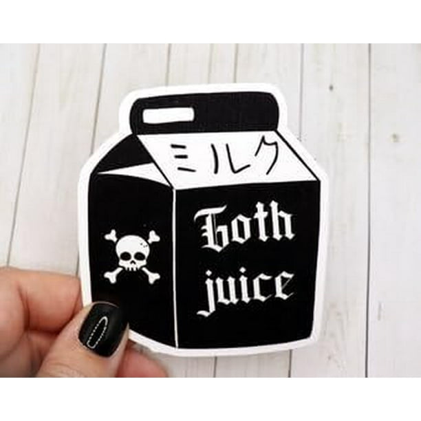 Kiss Cut Sticker Funny Goth Juice Milk Carton Sticker, Goth Juice ...