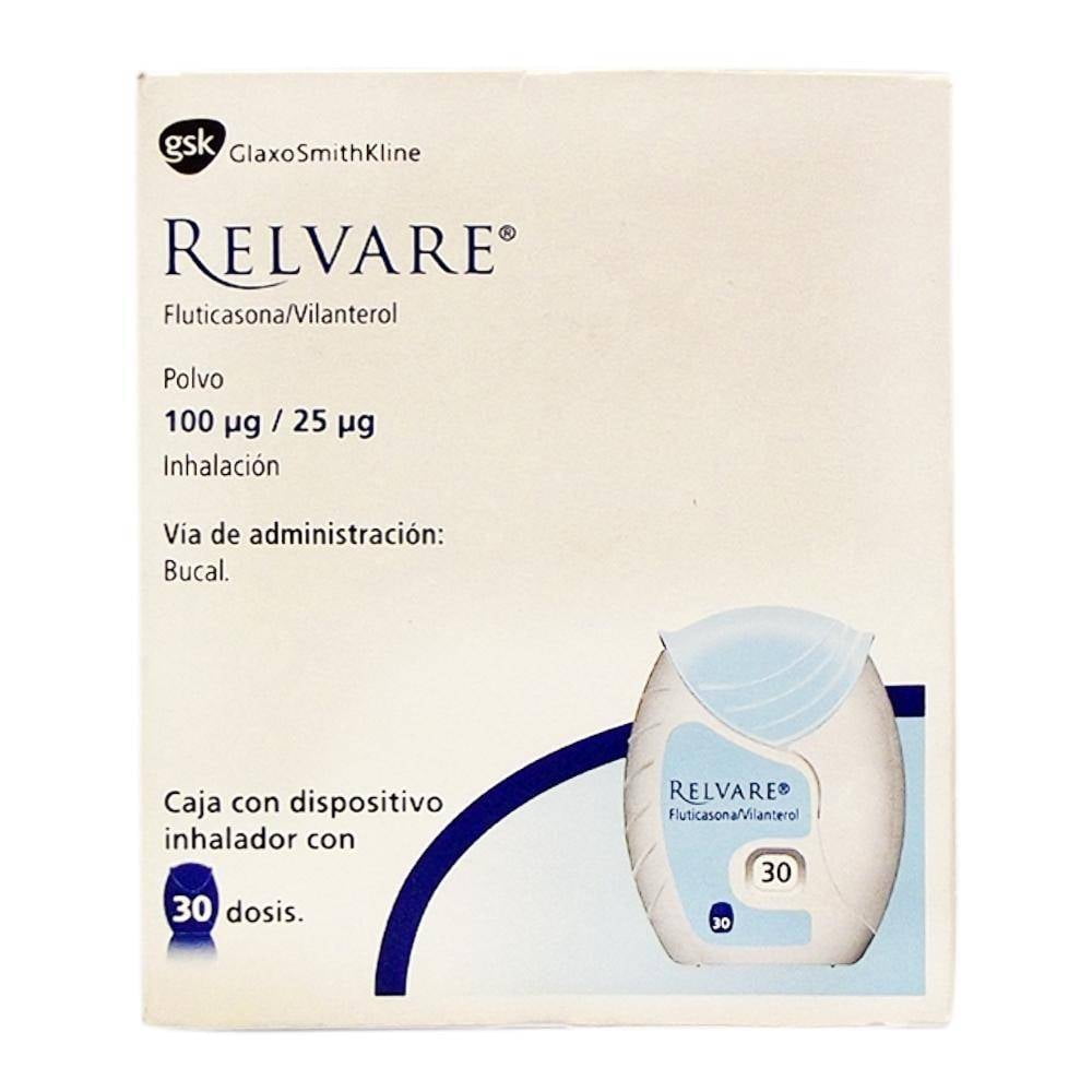 Relvare 100 µg/25 µg polvo con inhalador con 30 dosis | Bodega Aurrera ...