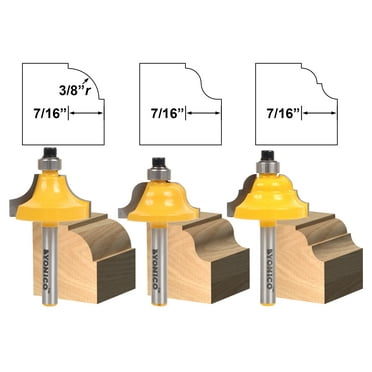 Rail & Stile Router Bit Set - Shaker 2 Pc. 1/2" Shank - Yonico 12249 ...