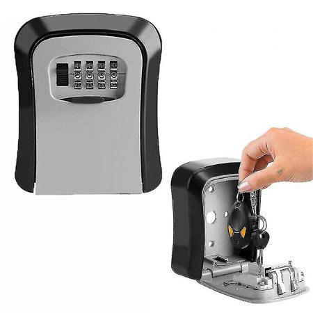 4 Digit Code Lock Key Storage Wall Mounted High Security Box | Walmart ...