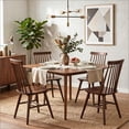 Windsor Dining Chairs Set of 4, Solid Wood Back Kitchen Chairs, Classic ...