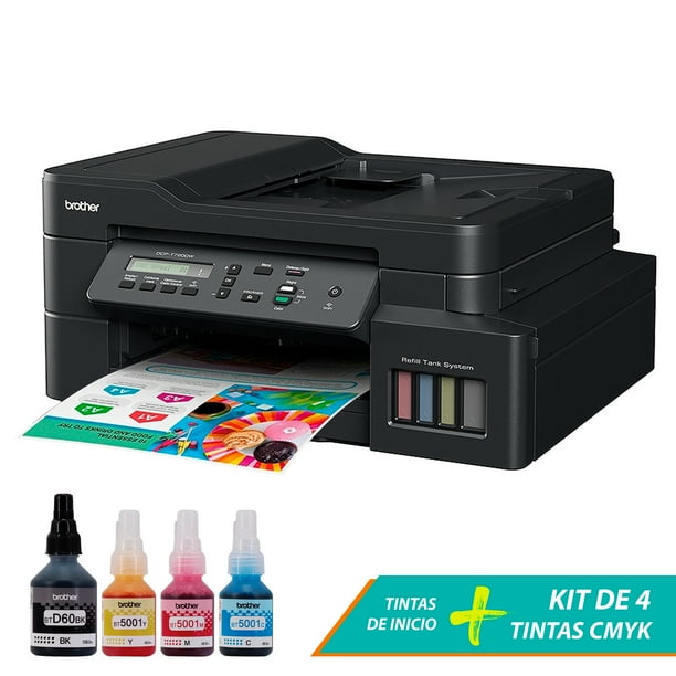 MULTIFUNCIONAL BROTHER DCP-T720DW INKBENEFIT COLOR 26 PPM WIFI USB DUPLEX ADF + KIT DE TINTAS ...