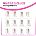 Press on Nails Long Coffin Shaped Acrylic Glossy Full Cover Long Square ...