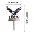 Diceymbol 4th of July Eagle Garden Stake Faith Family Freedom Slogan ...