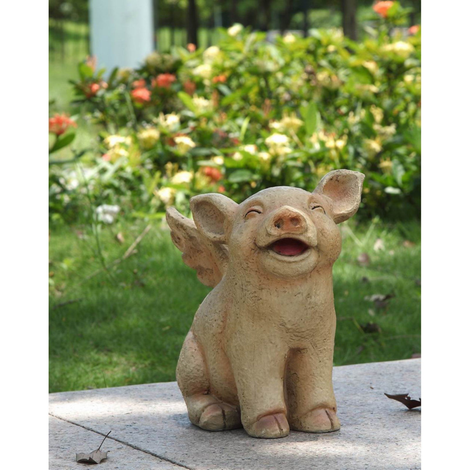 HI-LINE GIFT LTD. LAUGHING PIG WITH WINGS SITTING - Walmart.com
