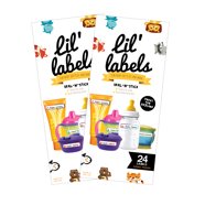 Lil' Labels Waterproof Seal-n-Stick Baby Bottle Labels for Daycare ...