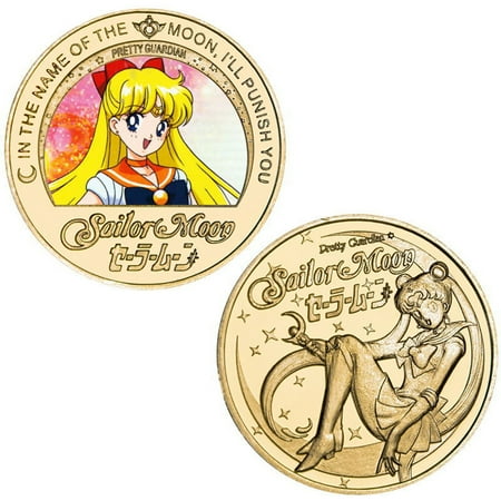 Sailor Moon Commemorative Coin With Gift Box Cute Cartoon Anime Coins ...